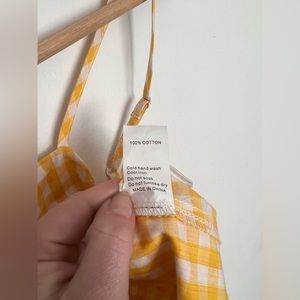 Reverse | Tops | Reverse Clothing Aus Nwt Yellow Gingham Crop Tank Wrap ...